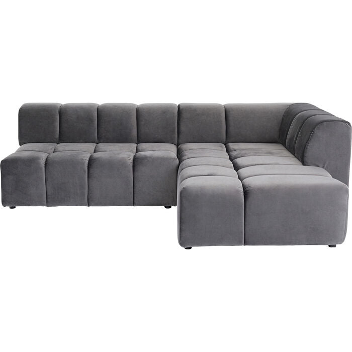 Sofa Corner Belami Velvet Grey Right – Kare Outlet